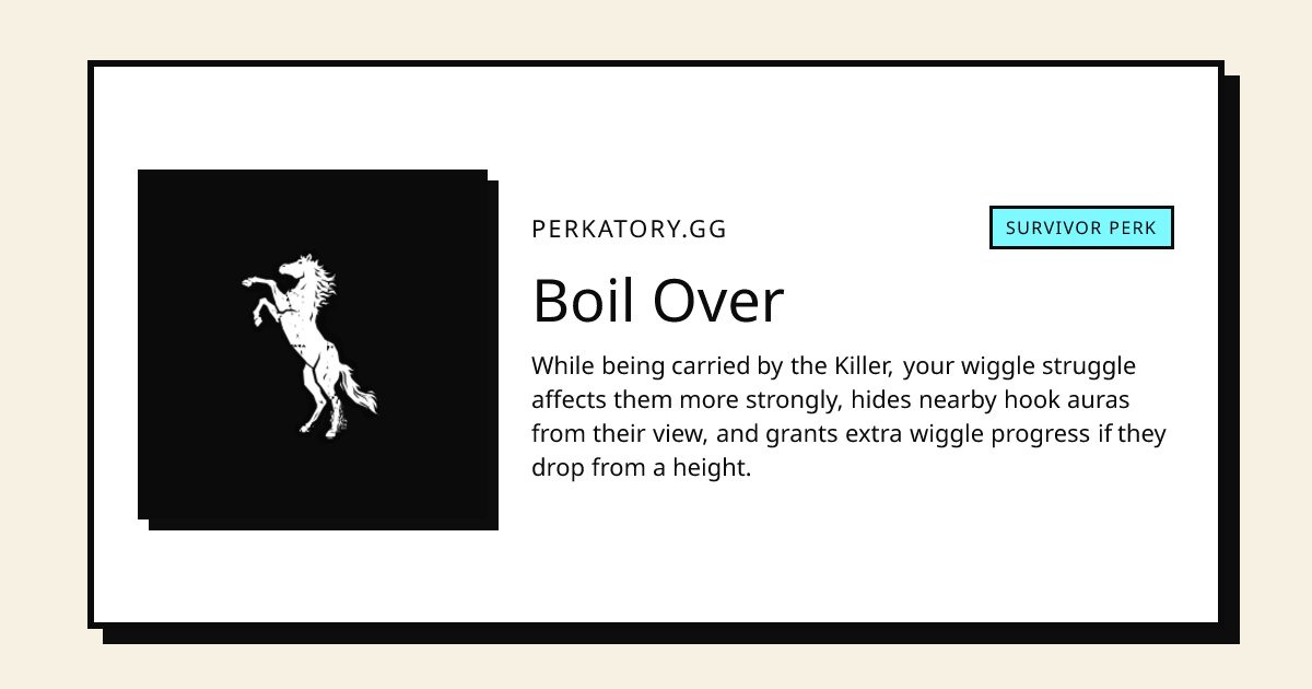 Boil Over (Survivor Perk) — Dead by Daylight | Perkatory