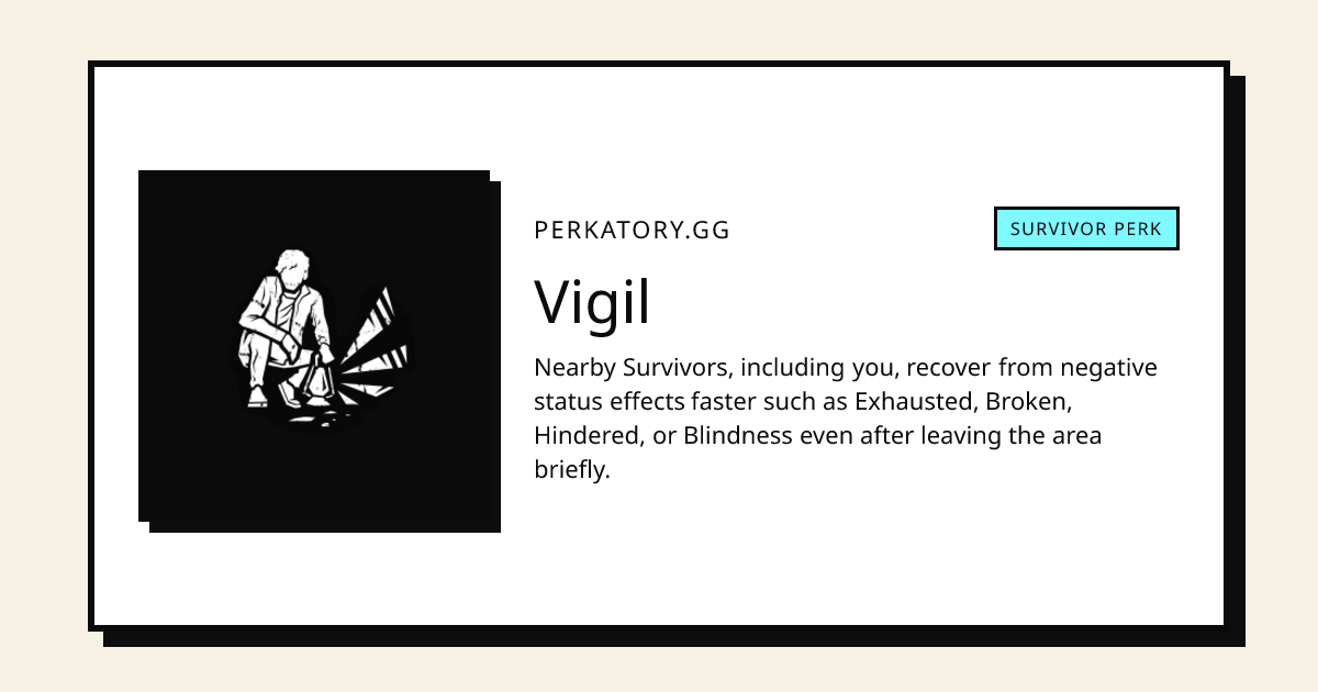 Vigil (Survivor Perk) — Dead by Daylight | Perkatory